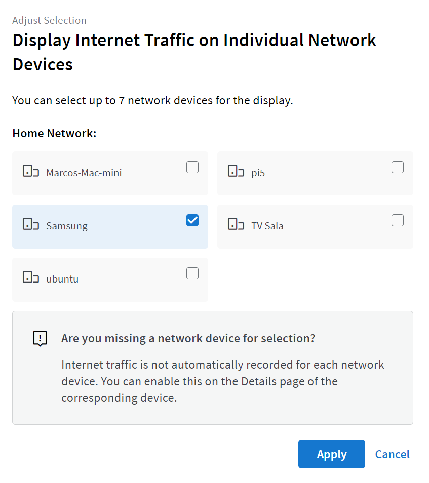Monitoring per-device traffic on FritzBox
